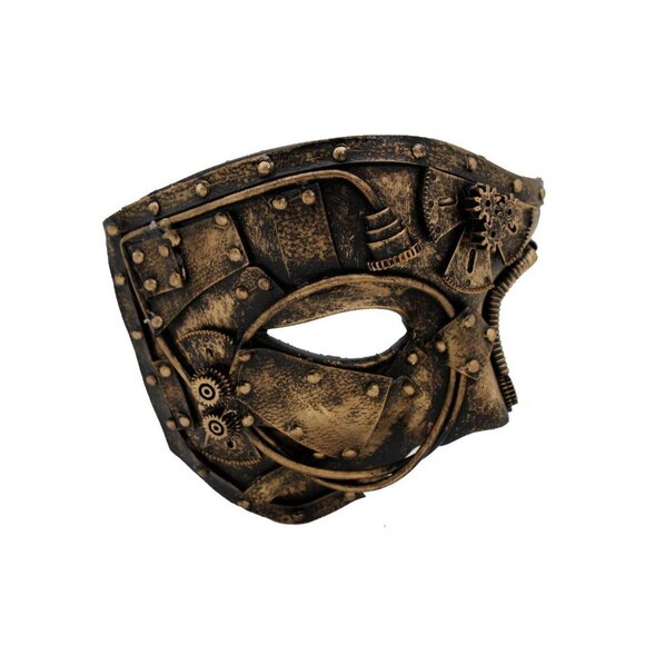 Unbranded | Accessories | Men Women Gold Halloween Costume Half Face ...